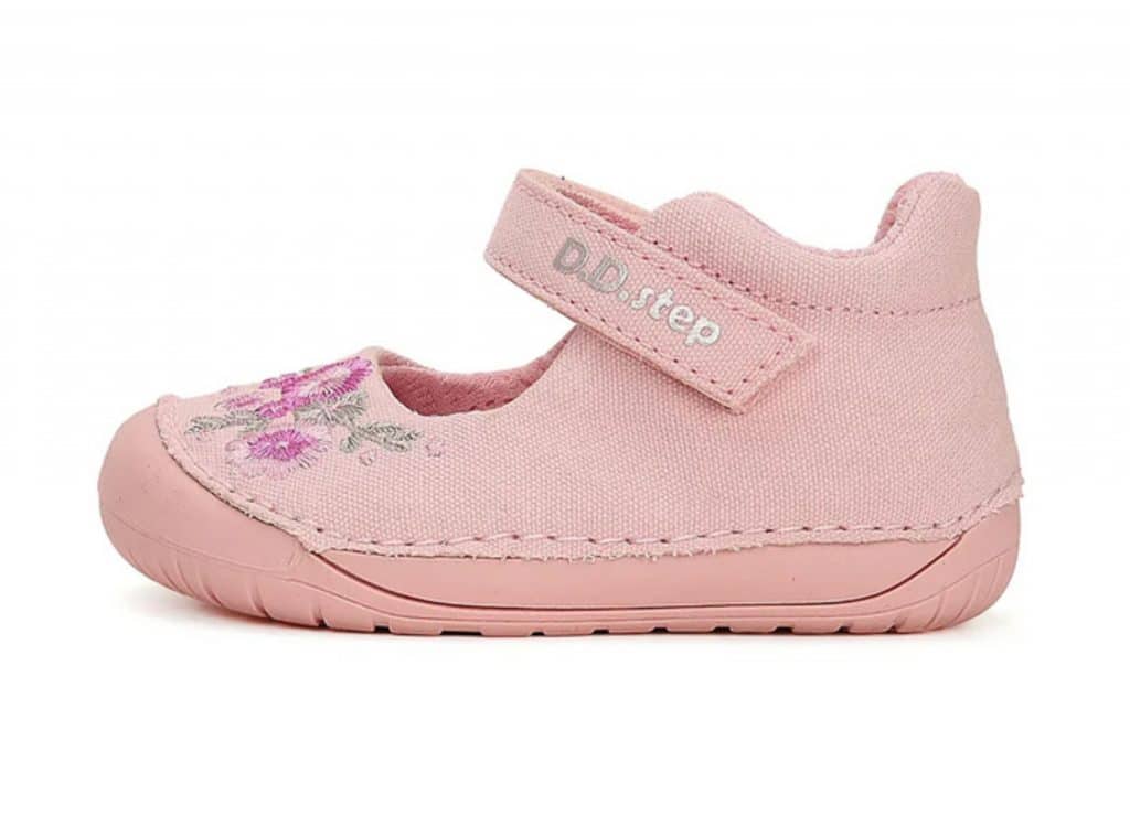 D.D.Step - Balerínky - Pink - Vyšívané kvety • Bosáčik